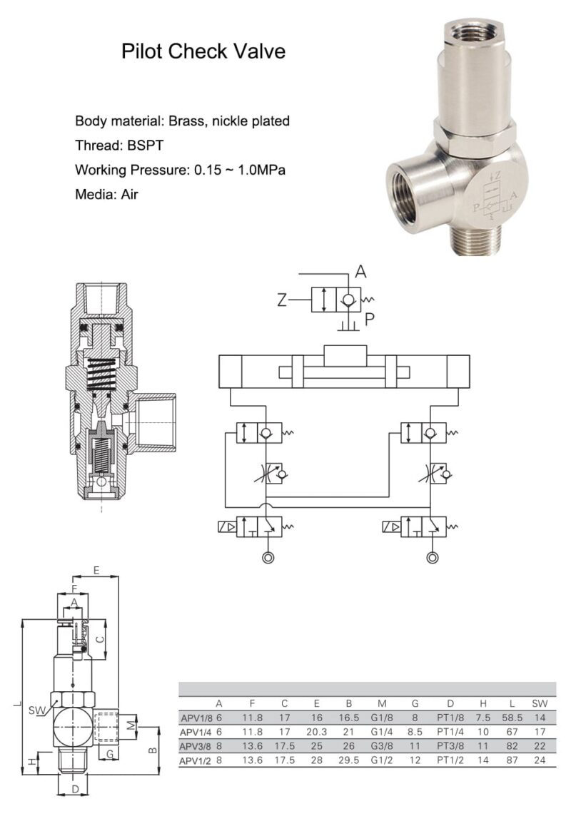Pilot Check Valve - Ningbo Airkert Machinery Co., Ltd